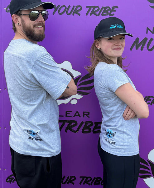 New Mud Tribe Mens Grey and Blue Tshirt – The Nuclear Races